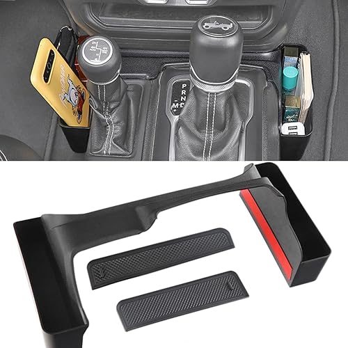 YOCTM Gear Shifter Console Side Storage Box For 2018-2024 Wrangler JL ...