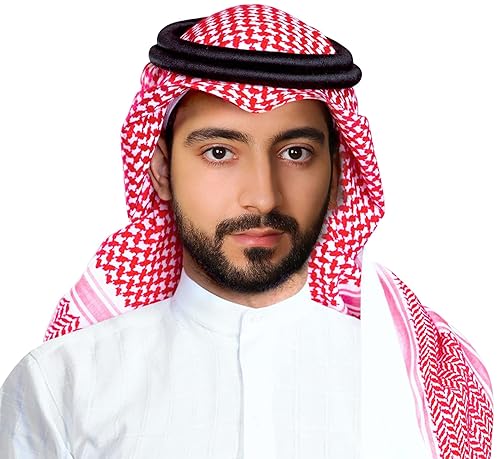JPXH keffiyeh arabe para hombre turbante muslim palestine scarf saudi ...