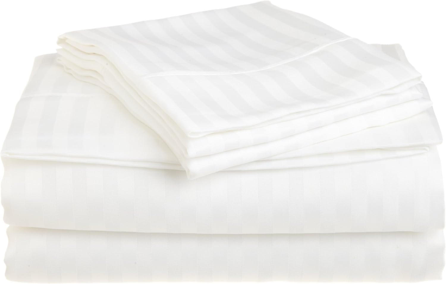 Amazon.com: Top Split King Sheets-White Stripe-800 TC 100% Egyptian ...