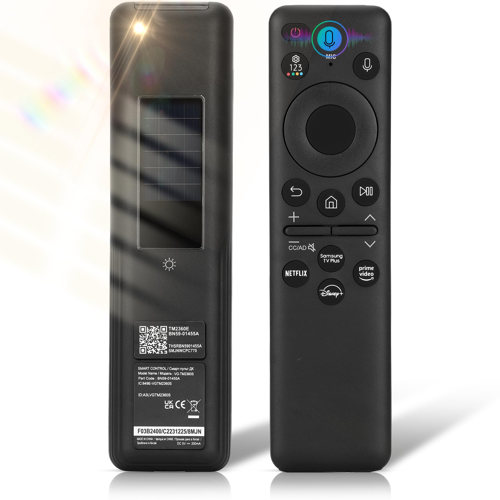 BN59-01455A Solar Solar Remote(Black), Replaces of BN59-01455A Samsung ...
