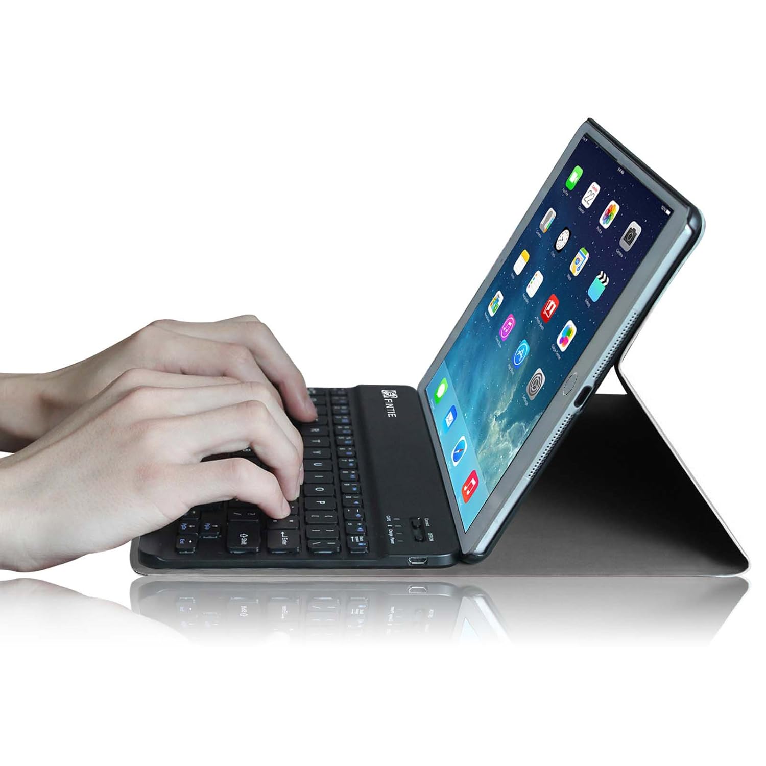 For Apple iPad Slim Leather Case Cover Removable Wireless Bluetooth ...