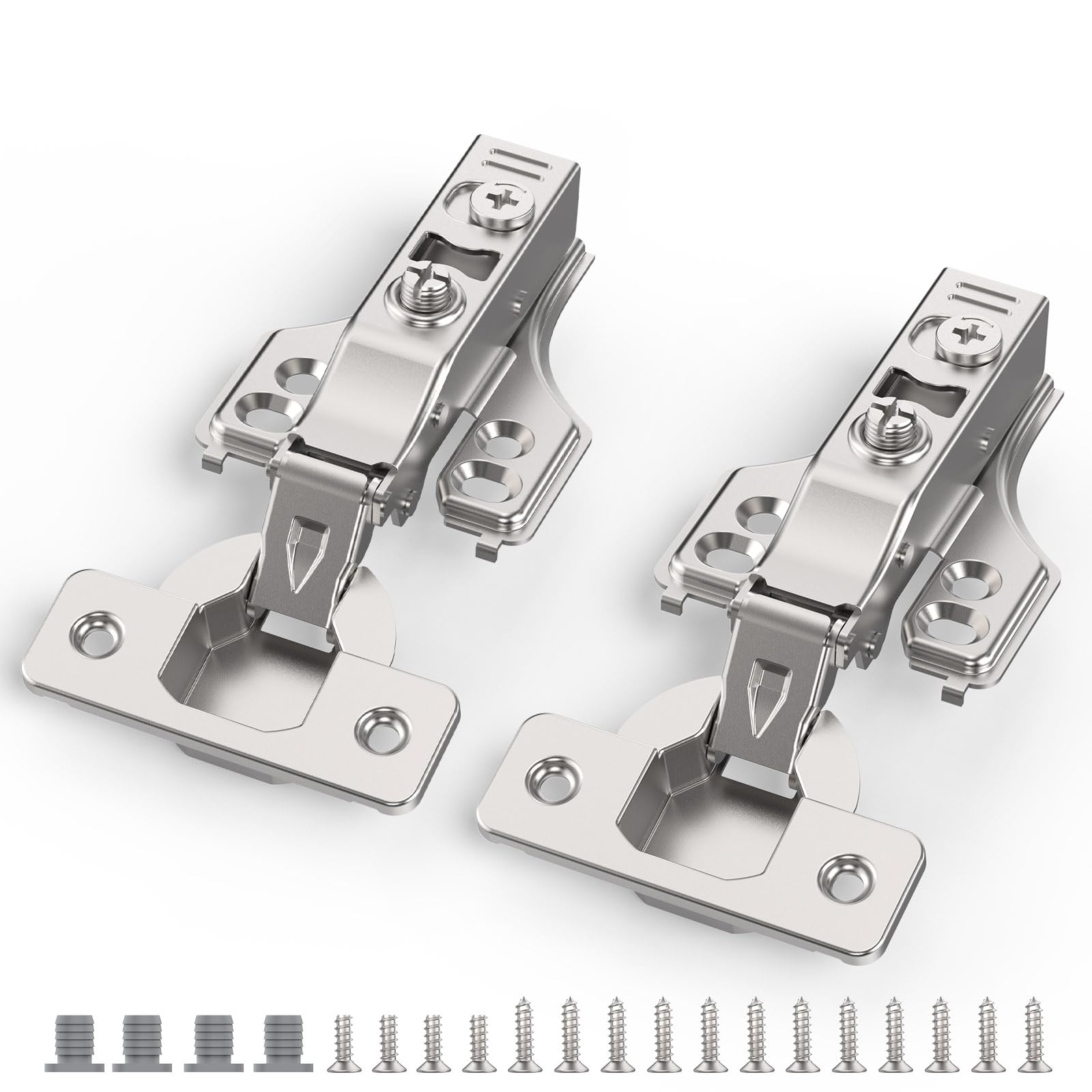Chibery 4 Pack 3/4" Full Overlay Soft Close Concealed Hinge for Face ...
