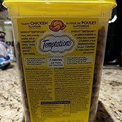 TEMPTATIONS Cat Treats, Tasty Chicken Flavour, 454g Tub: Amazon.ca: Pet ...