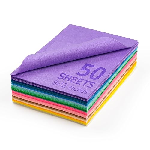 The Felt Store Craft Felt Assorted Sheets - Pastel - 9" x 12" - Felt ...