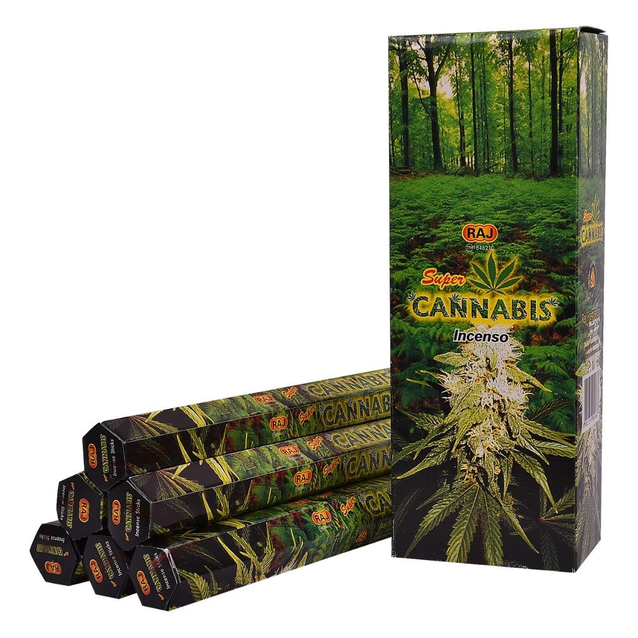 Raj Cannabis Natural Wood Incense Sticks Fragrance 6 Packets of 20 ...