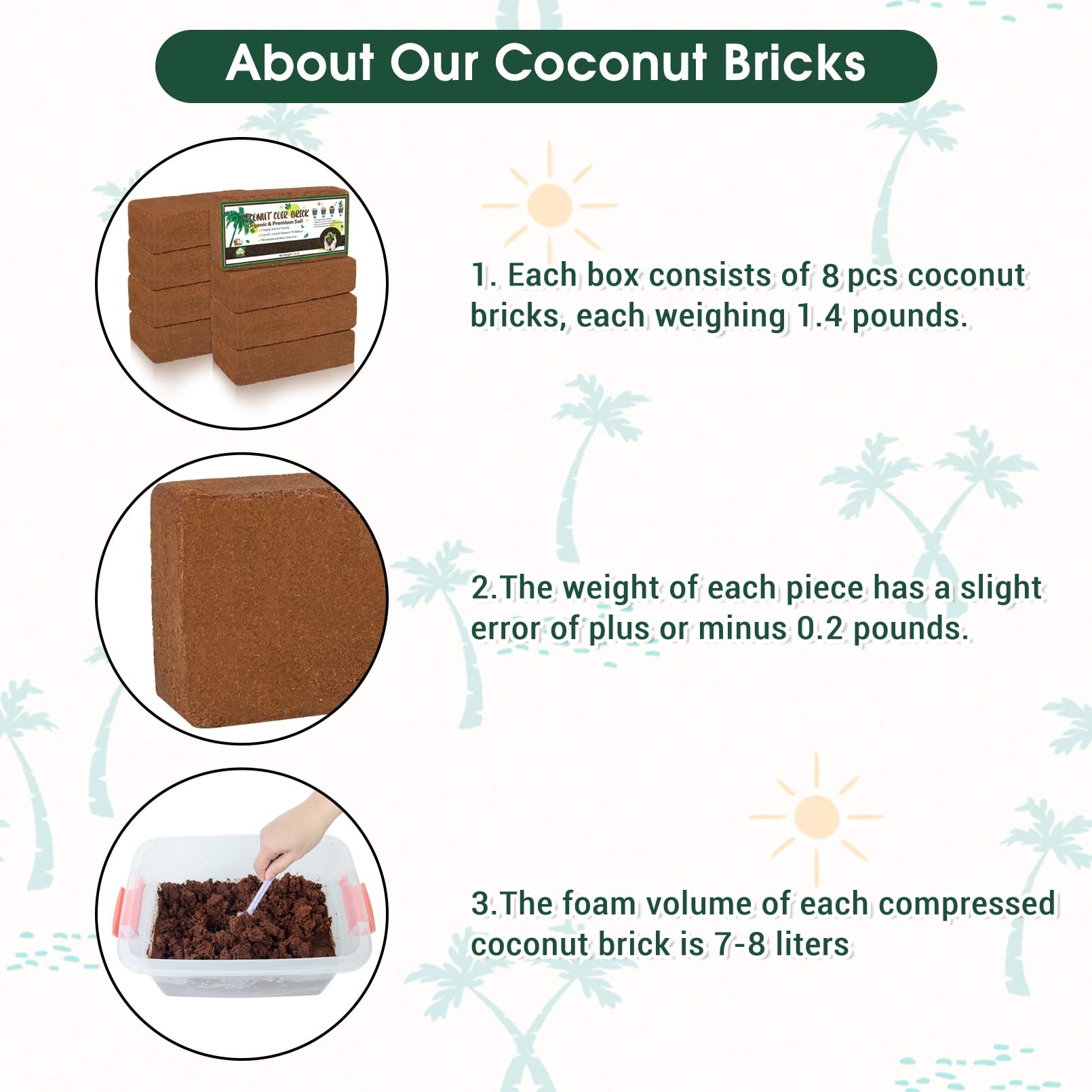 Mua 11.2LBS Coco Coir Brick for Plants, Coconut Coir Bricks Organic ...