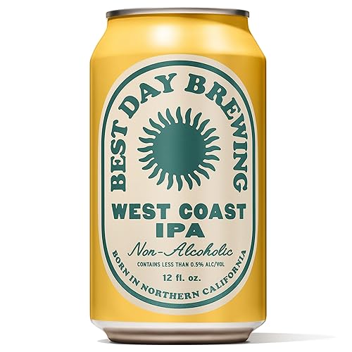 Best Day Brewing West Coast IPA Non-Alcoholic Craft Beer - 12 Pack ...