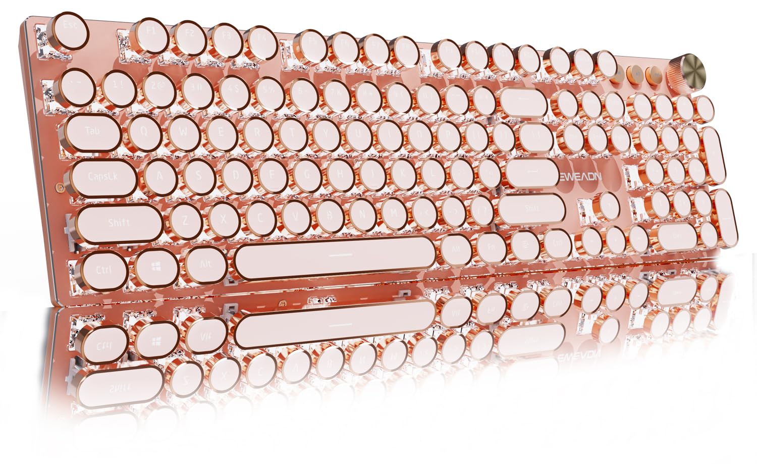 EWEADN V20 Typewriter Keyboard Wireless, 104 Keys Typewriter Style ...