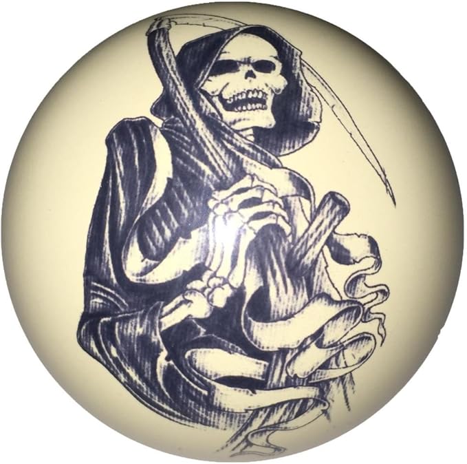 Amazon.com : D&L Billiards Grim Reaper Cue Ball Custom for Pool Players ...