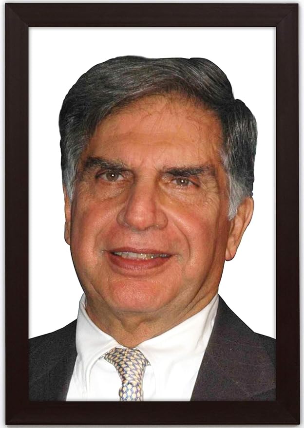 Braj Art Gallery Ratan Tata Framed Portrait (Synthetic Wood, 13.5X19.5 ...