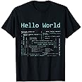 Amazon.com: Hello World - Computer Programming Languages T-Shirt : Clothing, Shoes & Jewelry
