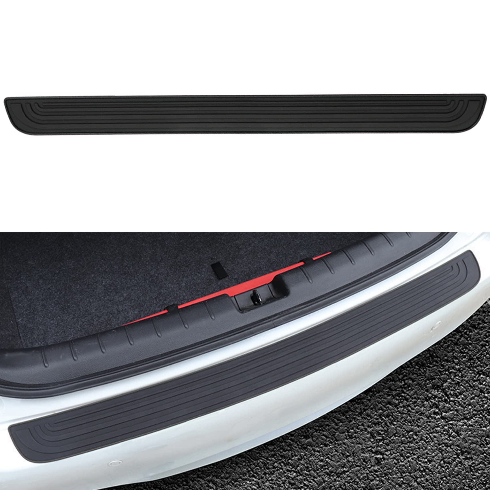 Car Rear Bumper Protector Guard, Universal Rubber Scratch Resistant ...