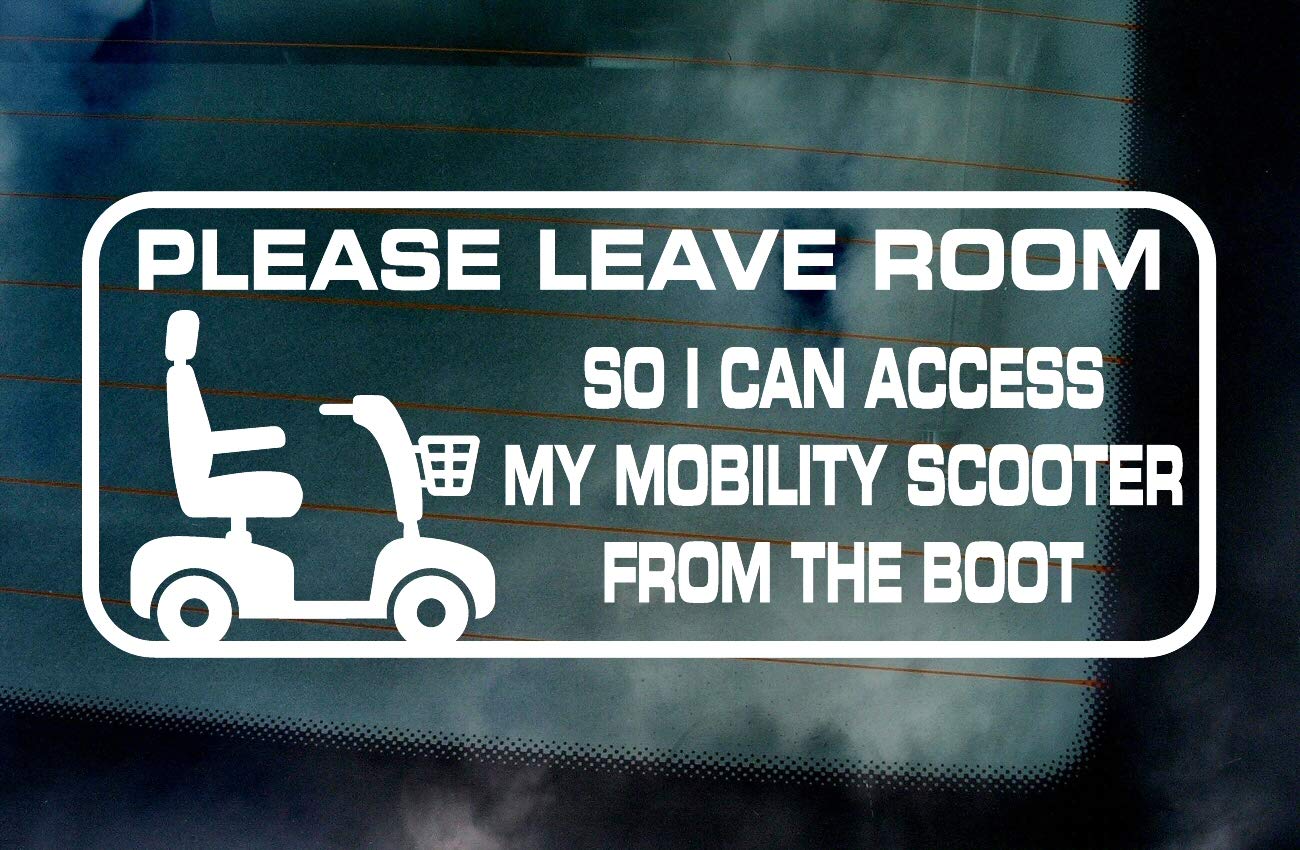Mobility Scooter Car Van Vehicle Sticker Please Leave Room To Access ...