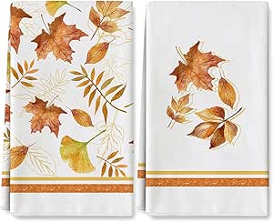 Amazon.com: AnyDesign Fall Kitchen Dish Towel 18 x 28 Inch Autumn ...