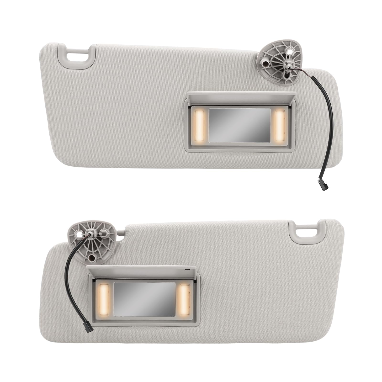 zayody 1 Pair Left Driver & Right Passenger Side Sun Visor with Light ...
