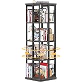 Amazon.com: Solid Wood Rotating Book Shelf, 360° Display Bookcase with ...