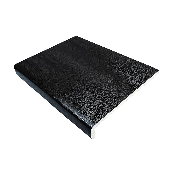 225mm Black Ash UPVC Window Board/Cill Cover 1.25m Long 9mm Thick ...