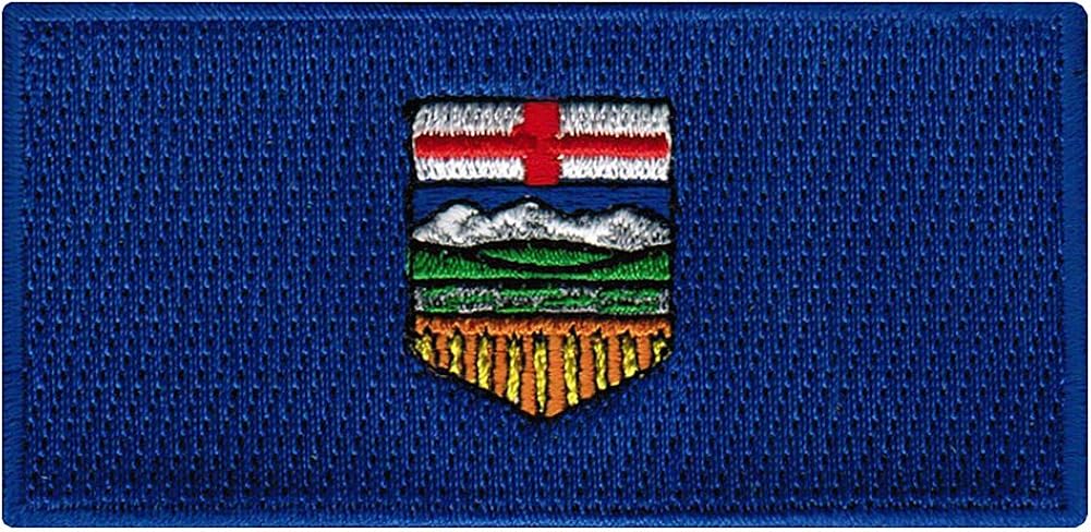 Amazon.com: Alberta Flag Embroidered Patch Canadian Province Iron-On Canada National Emblem ...