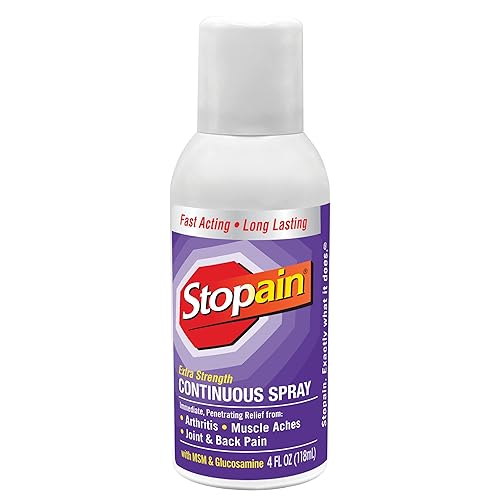 Stopain Pain Relief Spray 4oz, USA Made, Max Strength Fast Acting with ...