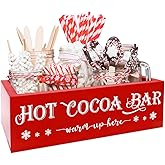 Amazon.com: Xylolfsty Hot Cocoa Bar Tray Hot Cocoa Station Wooden ...