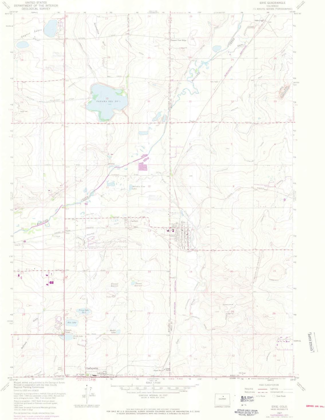Amazon.com : YellowMaps Erie CO topo map, 1:24000 Scale, 7.5 X 7.5 ...