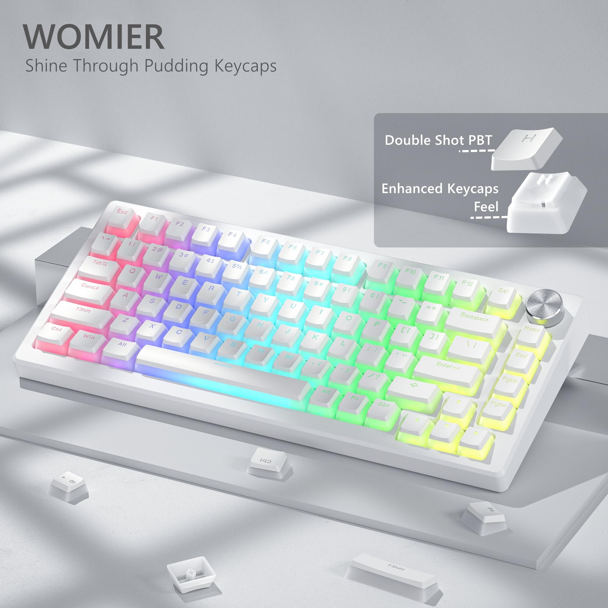 Mua Womier Pudding Keycaps, Black PBT Keycaps 100 percent keyboard 130 ...