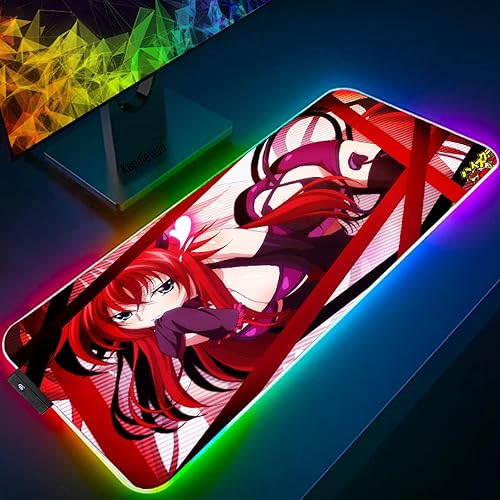 Mouse Pads Anime Girl Rias Gremory Mouse Pad RGB Cute Girl Sexy Mice ...