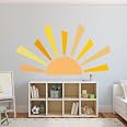 Amazon.com: 42.1x23.6 inch Boho Half Sun Decal - Large Decal, Sunshine ...