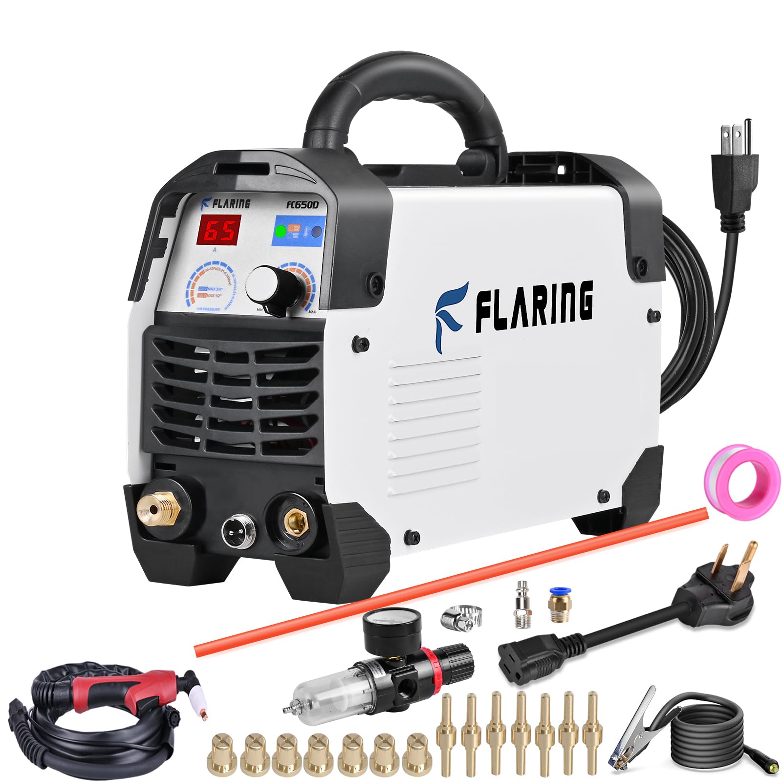 FLARING Plasma Cutter,65 Amp Plasma Cutter Machine 120V 240V 4/5" (20mm ...