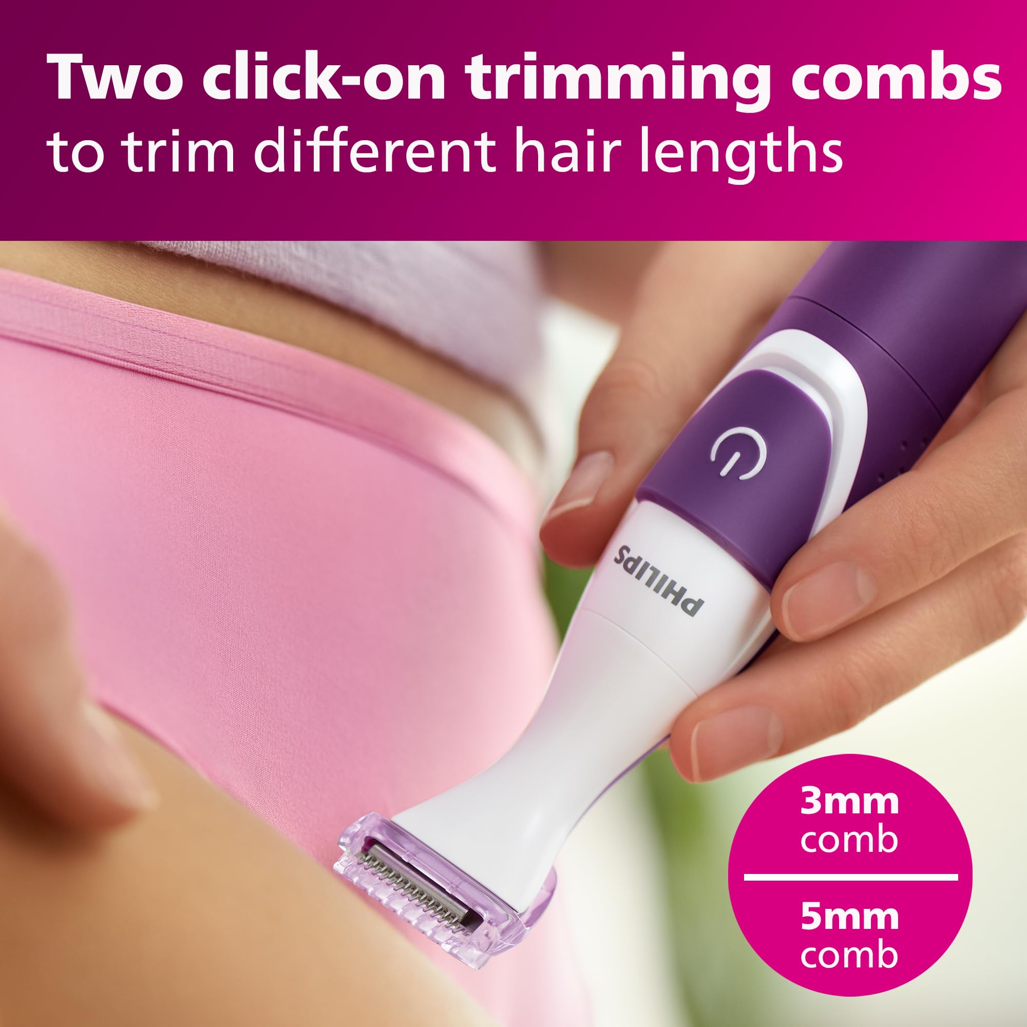 Mua Philips Beauty Bikini Genie Cordless Trimmer for Bikini Line Hair Removal, with Shaving Head ...