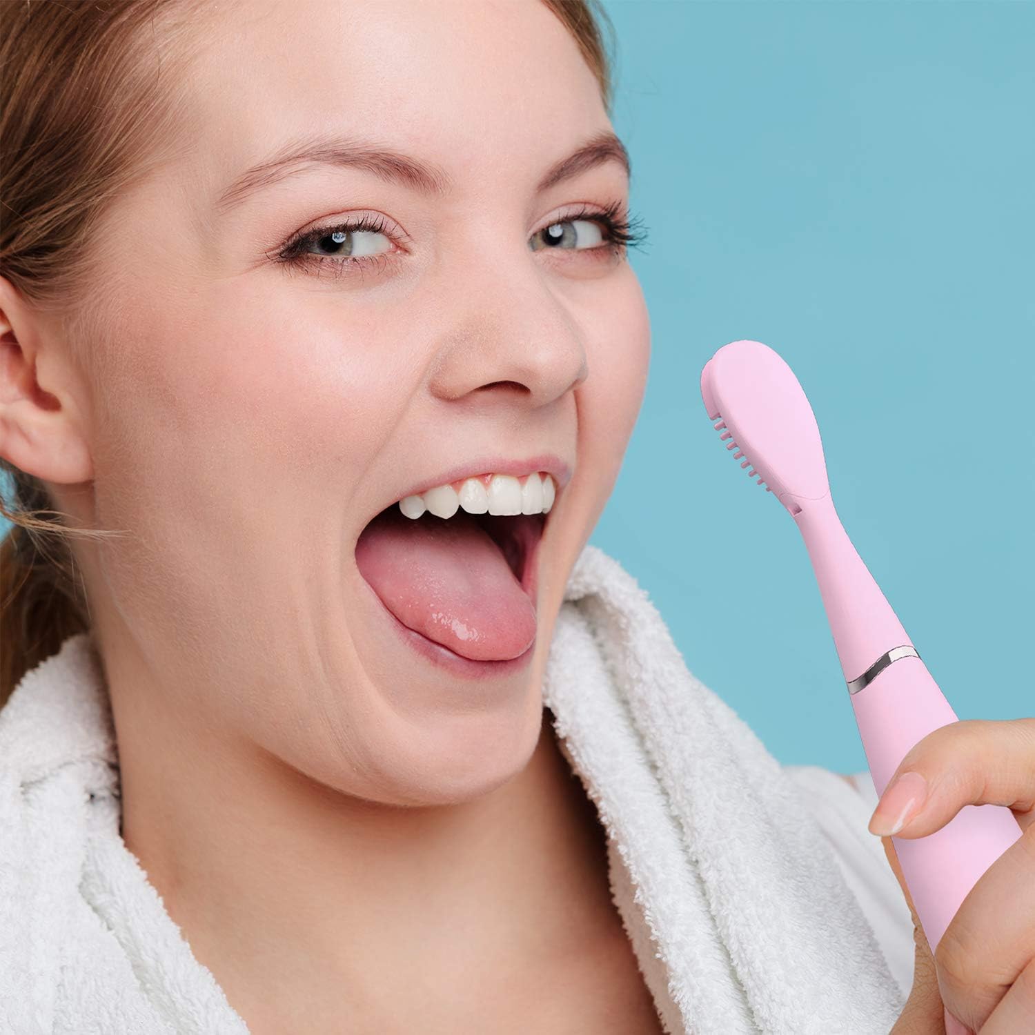 Electric Tongue Cleaner,Uniharpa Vibrating Tongue Scraper for Fresher ...