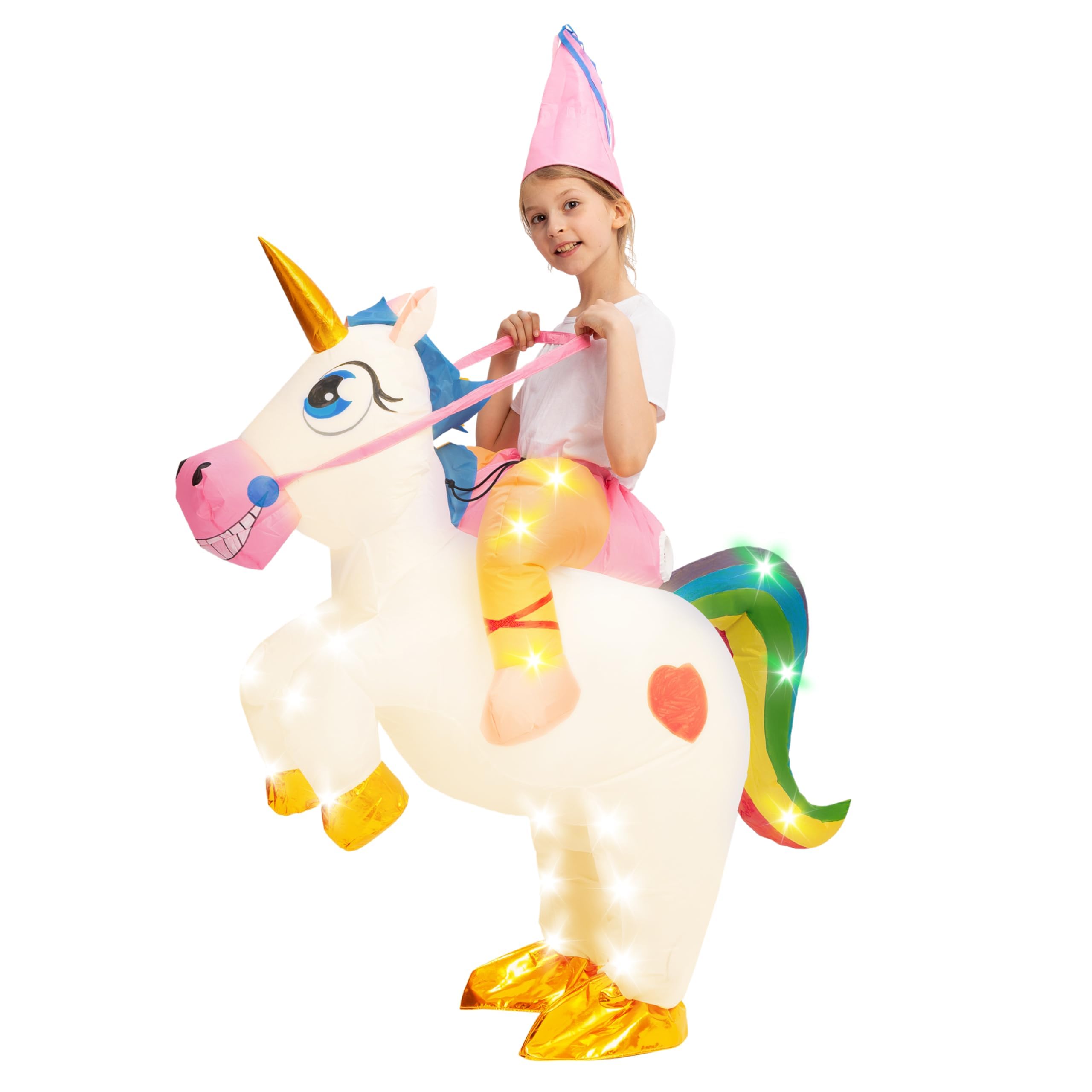 Spooktacular Creations Kids Inflatable Costume, Ride on Light-up ...