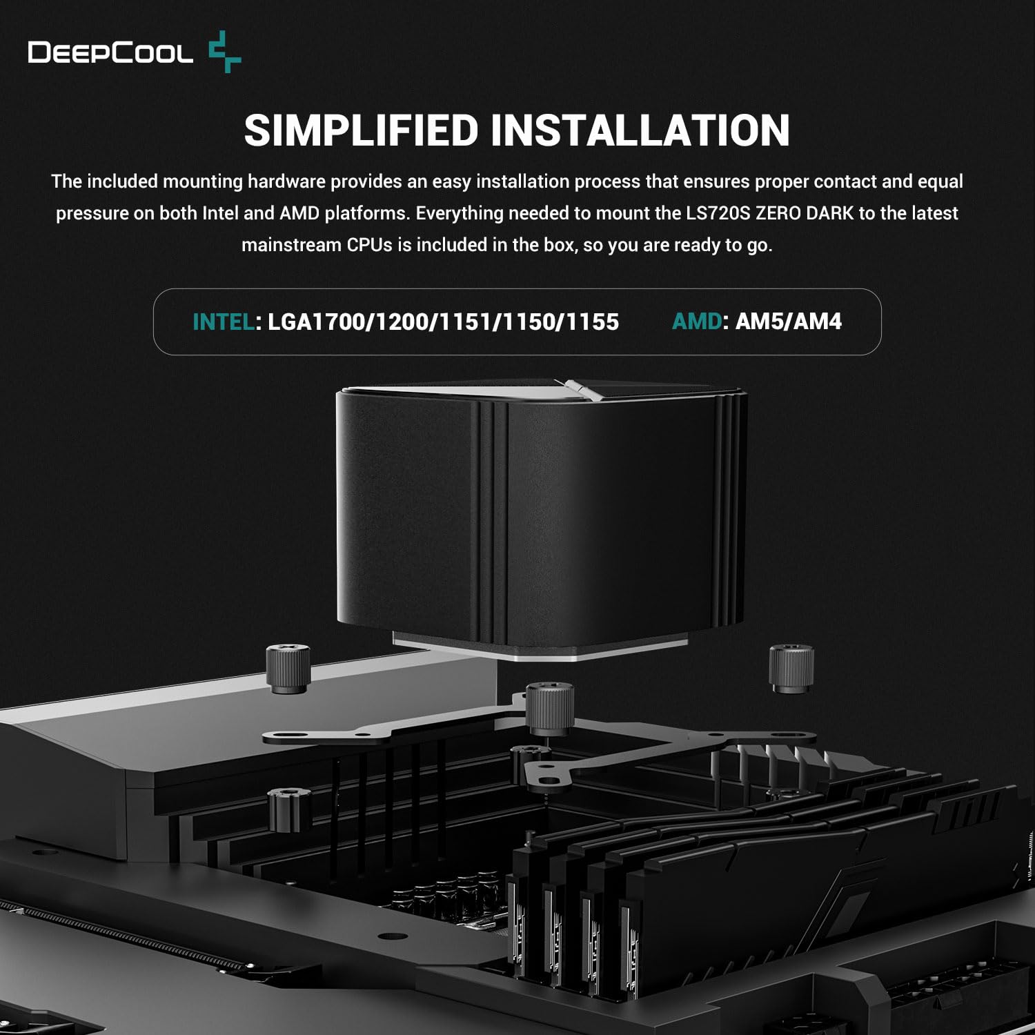 Mua DeepCool LS720S Zero Dark 360mm AIO 300w TDP 4th Gen Dual-Chamber ...