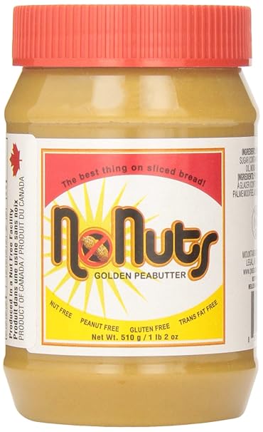 Amazon.com : No Nuts Golden Peabutter - Box of 12 - 18oz Jars : No Nut ...