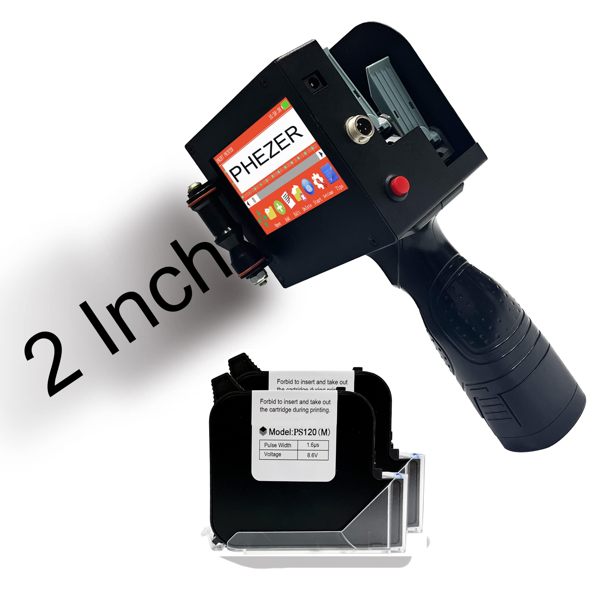 Mua Phezer Dual Nozzle Large Charater Handheld Inkjet Printer P50, 2 ...