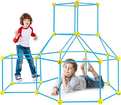 Amazon.com: Kids Fort Construction Building Kit 85PCS STEM Toys for 4 5 ...