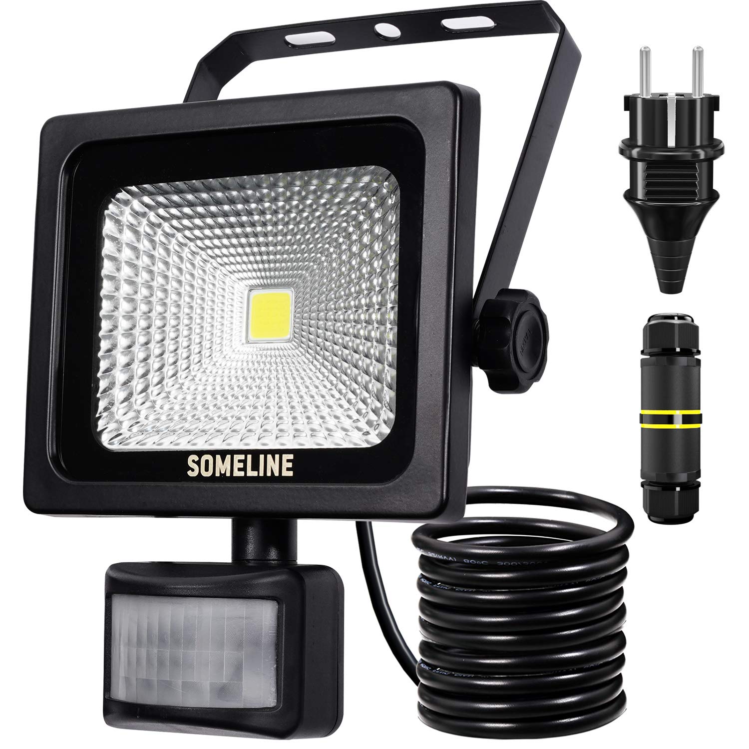 10W LED Strahler Außenstrahler mit Bewegungsmelder Wasserdichte IP66 ...