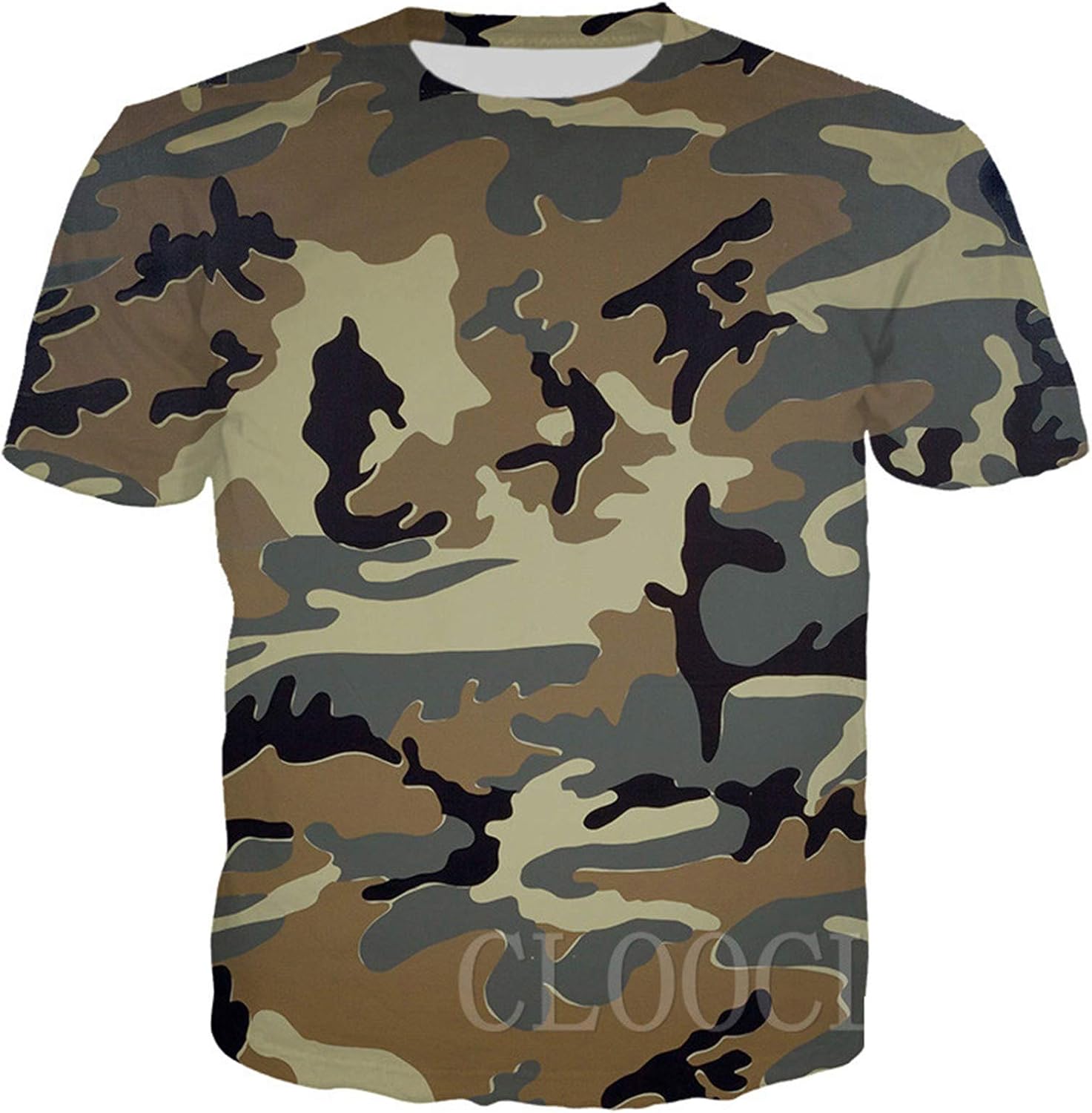 Army Camouflage T Shirts Mens Military Camo Tshirt Unisex Sports T ...