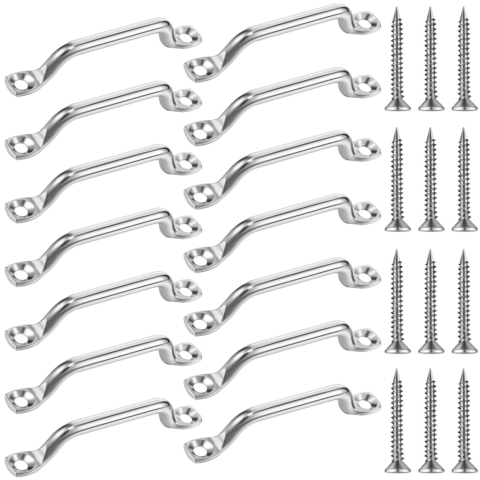 Therwen 20 Pcs Bimini Top Strap Footman Loop Pad Eye 316 Stainless ...