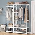 Amazon.com: Tribesigns Double Rod Free Standing Closet Organizer, Heavy ...