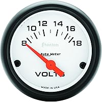 Amazon.com: AUTO METER 5791 Phantom Electric Voltmeter Gauge , 2.3125 ...