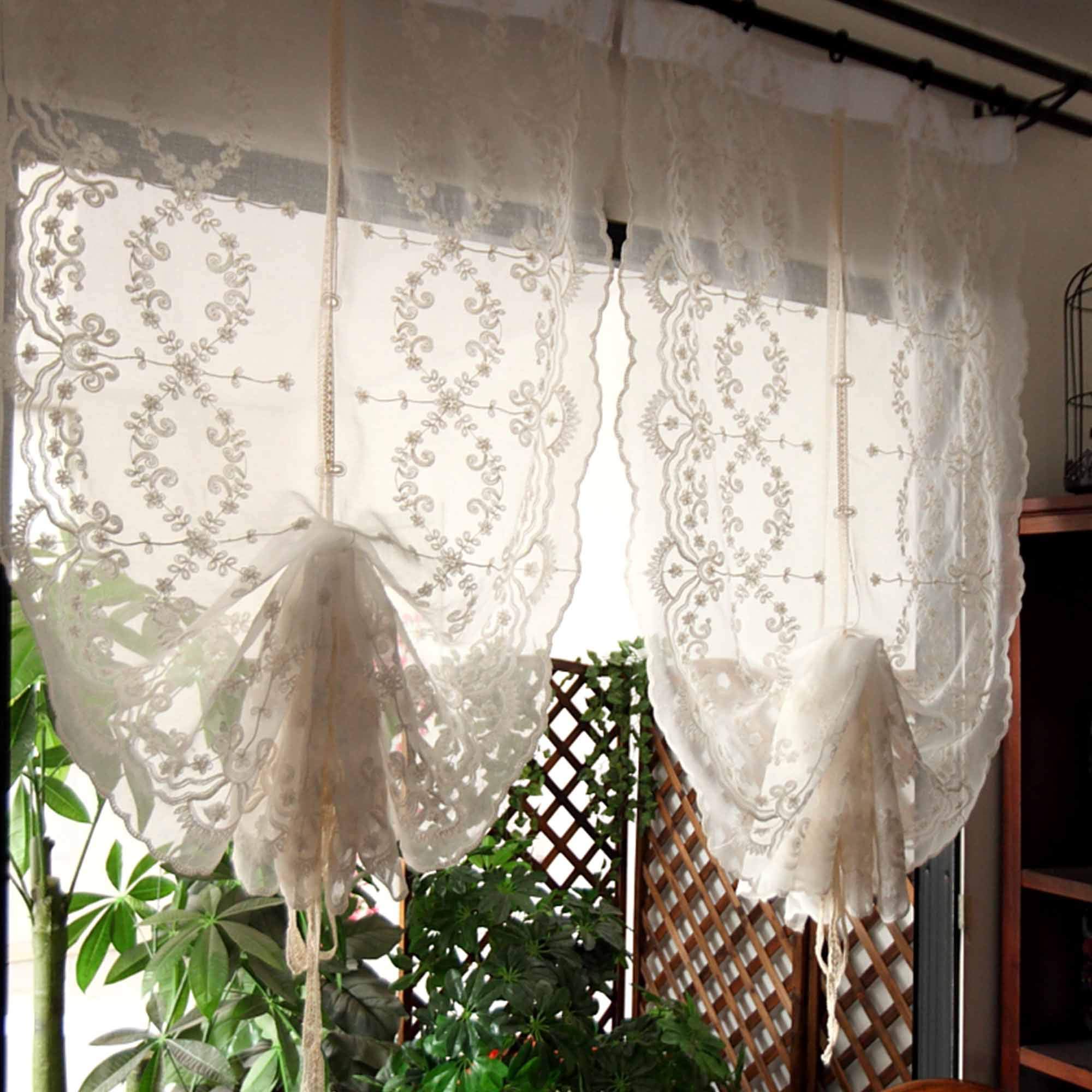 Story Untold Country Style Pull Up Balloon Sheer Curtain with ...