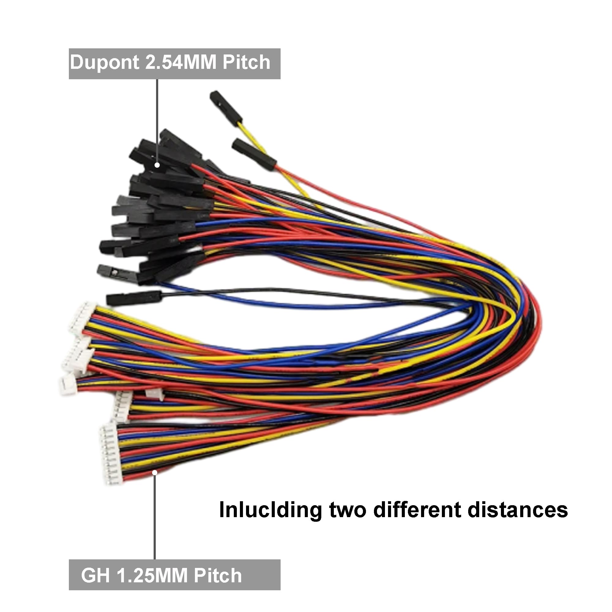 Mua JST GH 1.25MM to Dupont 2.54MM Connectors Kit with Pre-Crimped Cables, Male Housing ...