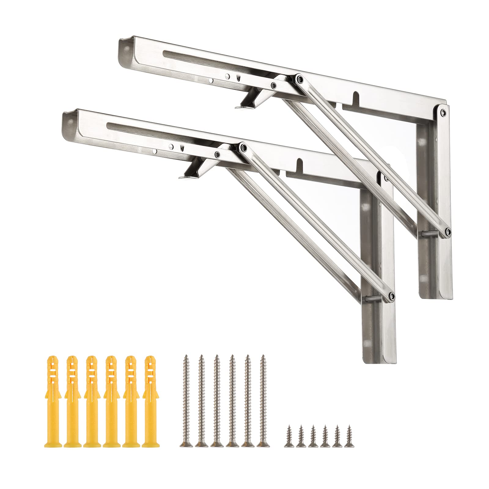 Mua Juangfia SUS304 Stainless Steel Shelf Bracket, Foldable, L-Shaped ...