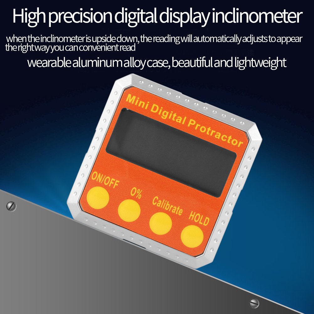 360° Magnetic Base Digital Inclinometer Mini Box Angle Gauge Protractor ...
