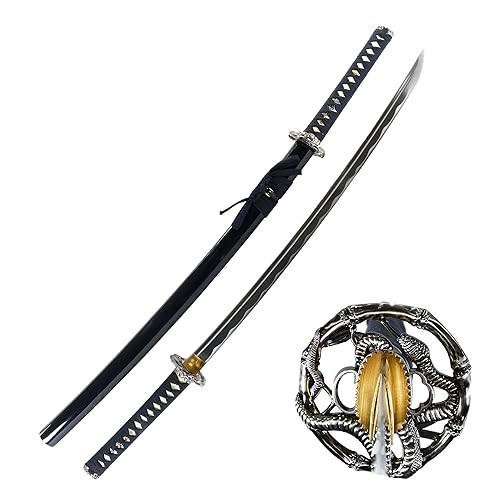 MAKOTO Handmade Sharp Japanese Katana Samurai Sword 40" - Serpent Cobra ...