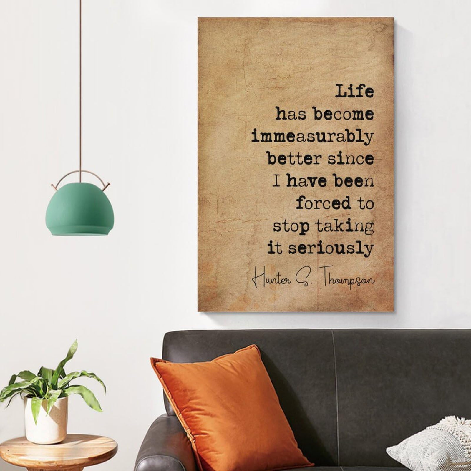 LGDSBHH Hunter S Thompson Quotes Poster: Life Should Not Be A Journey ...
