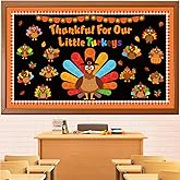 Amazon.com: Whaline 66Pcs Fall Bulletin Board Kit Happy Thanksgiving ...