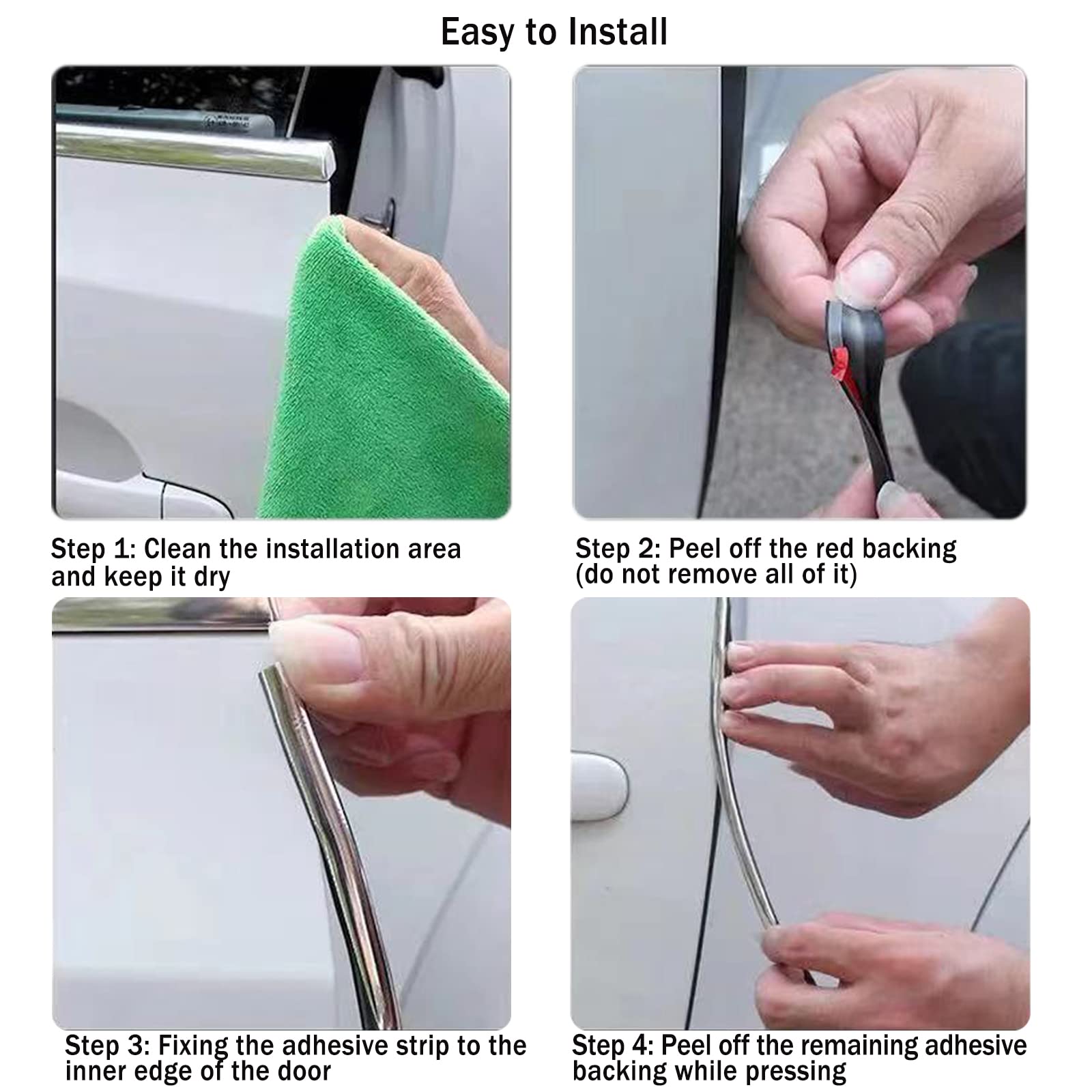 Mua Car Door Edge Guards Self Adhesive Rubber U Channel Edge Trim Metal ...