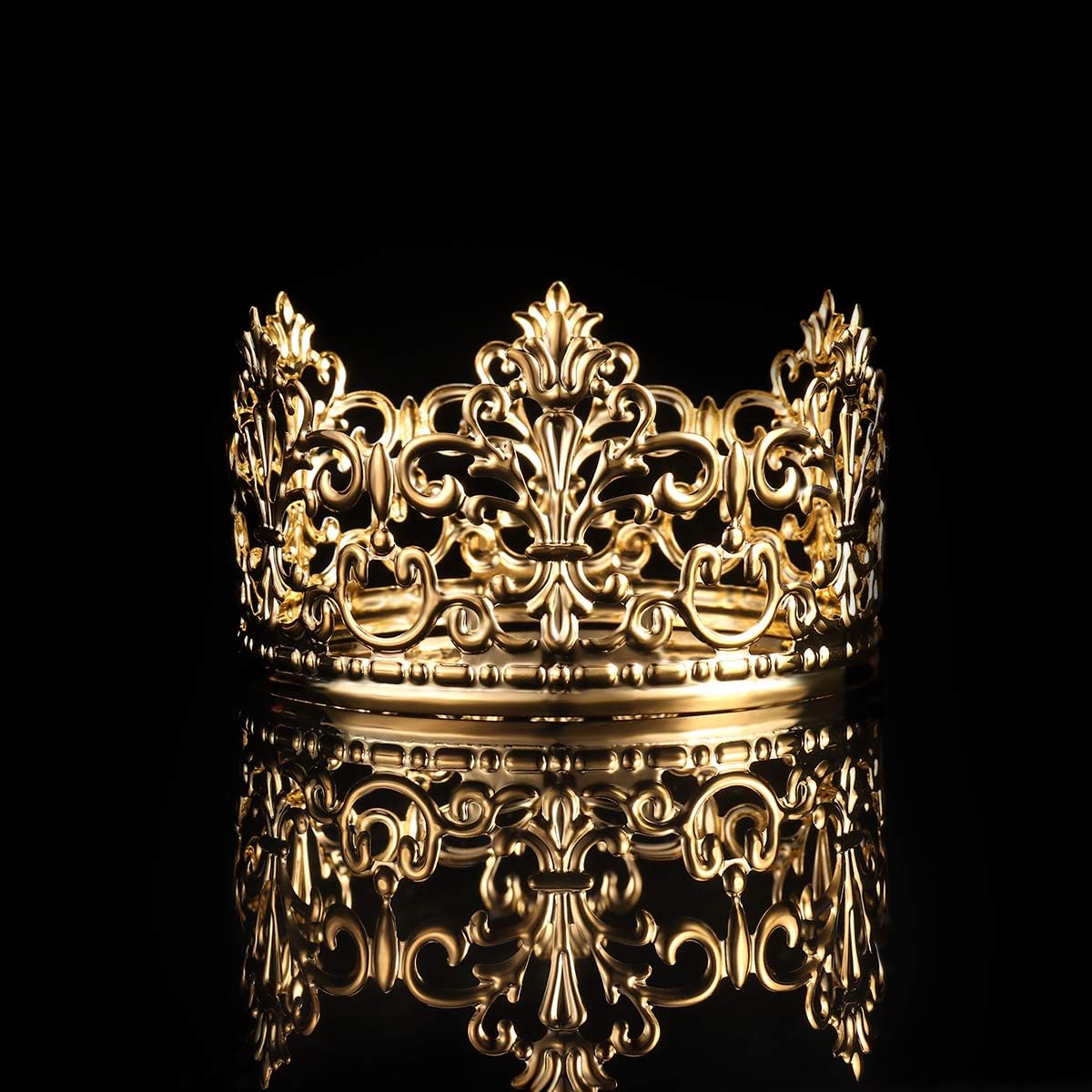 BESTONZON Gold Crown Cake Topper Queen Princess Themed Crown Cake ...